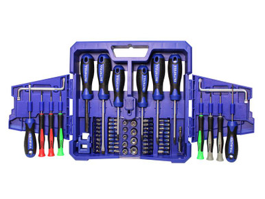 Faithfull Fold Out Screwdriver & Bit Set, 63 Piece - Signet