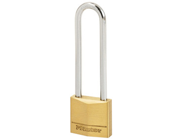 Master Lock Solid Brass 30mm Padlock 4-Pin - 64mm Shackle - Signet