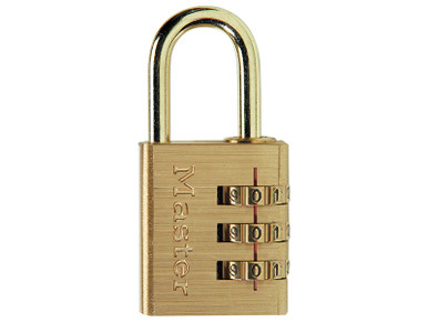 Master Lock Brass Finish 30mm 3-Digit Combination Padlock - Signet