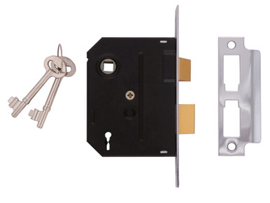 UNION 2295 2 Lever Mortice Sashlock Chrome Finish 63mm 2.5in Box - Signet