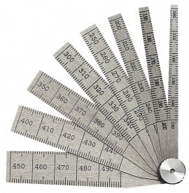 Starrett TAPER GAGE, .100-.500" RANGE, 8 LEAVES|TestEquipmentUSA