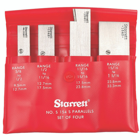 Starrett ADJUSTABLE STEEL PARALLELS, SET OF 4|TestEquipmentUSA