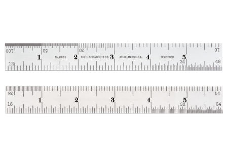 Starrett SPRING TEMPERED STEEL RULE, 6"|TestEquipmentUSA