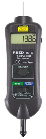 REED Instruments R7150 TACHOMETER, PHOTO/CONTACT, 99,999 RPM/19,999 RPM ...