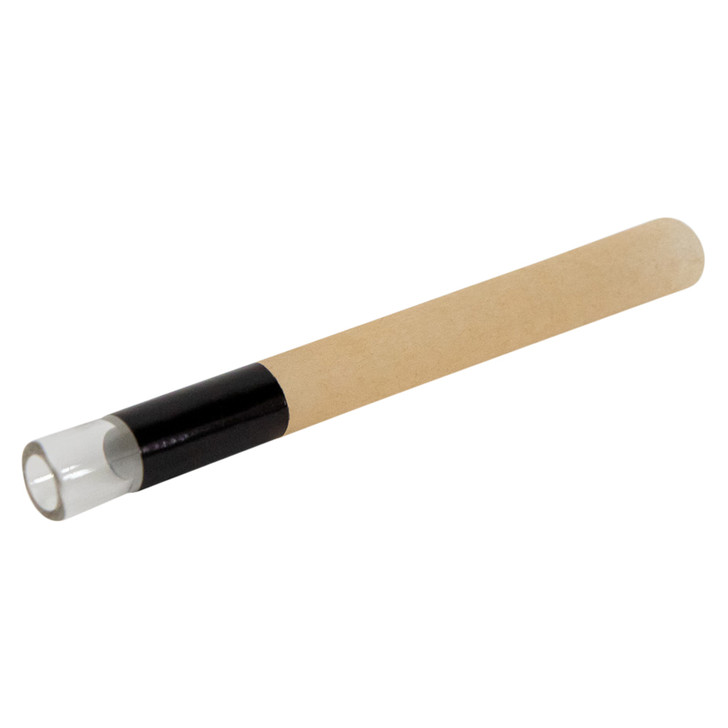 109mm Pre-Rolled Cone Natural Brown Paper with Glass Tip (9mm x 30mm ...
