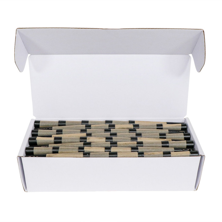 70mm Pre-Rolled Cone - Natural Brown - Black Ceramic Tip (6mm x 26mm ...