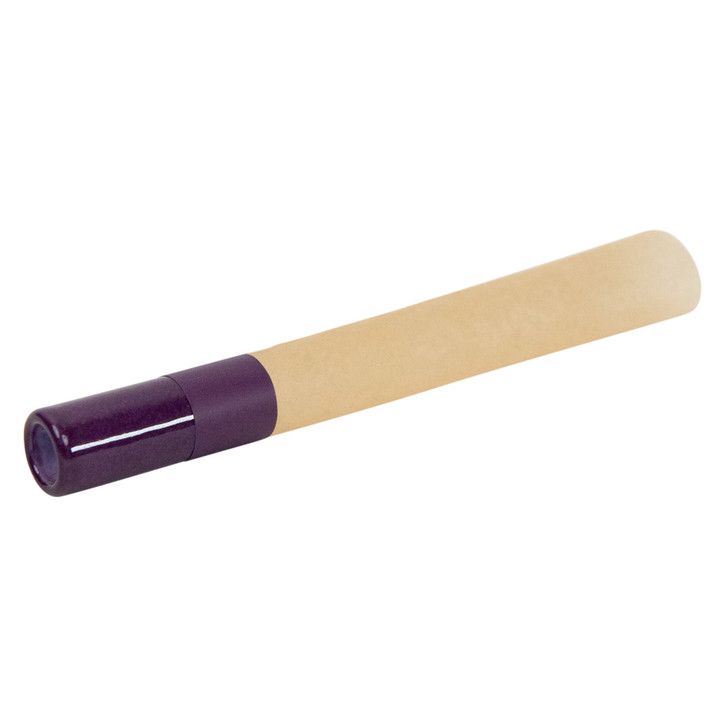 90mm Pre-Rolled Cone Natural Brown with Purple Ceramic Tip (9mm x 25mm ...