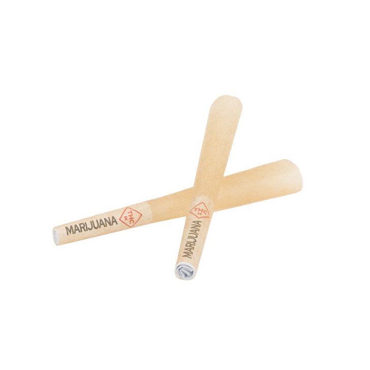 Marijuana/THC Labeled 70mm/26mm Pre-Rolled Cone Natural Brown ...