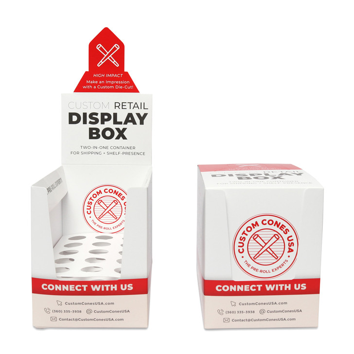 Custom Pre-Roll Retail Display Box - Joint Tubes | Custom Cones USA