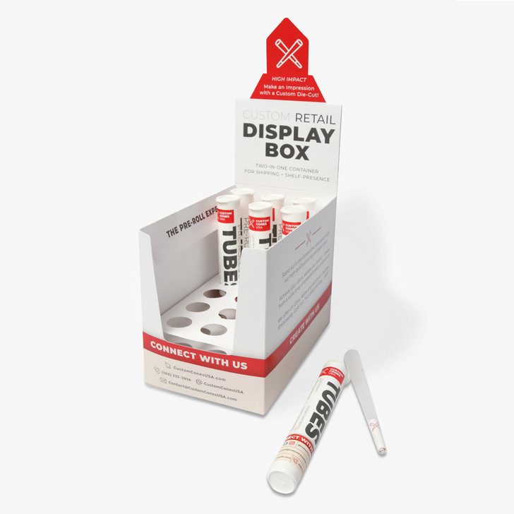 Custom Pre-Roll Retail Display Box - Joint Tubes | Custom Cones USA