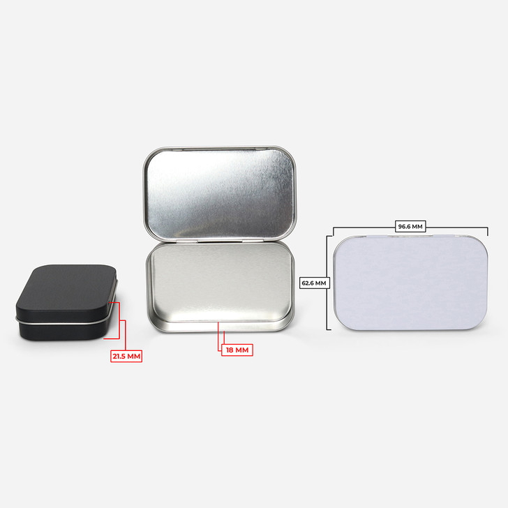 Small Retroflip Pre-Roll Tin - Child Resistant - Silver - | Custom ...