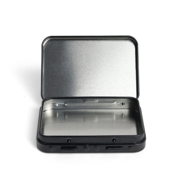 Small Pre-Roll Button Tin - Child Resistant - Black - | Custom Cones USA