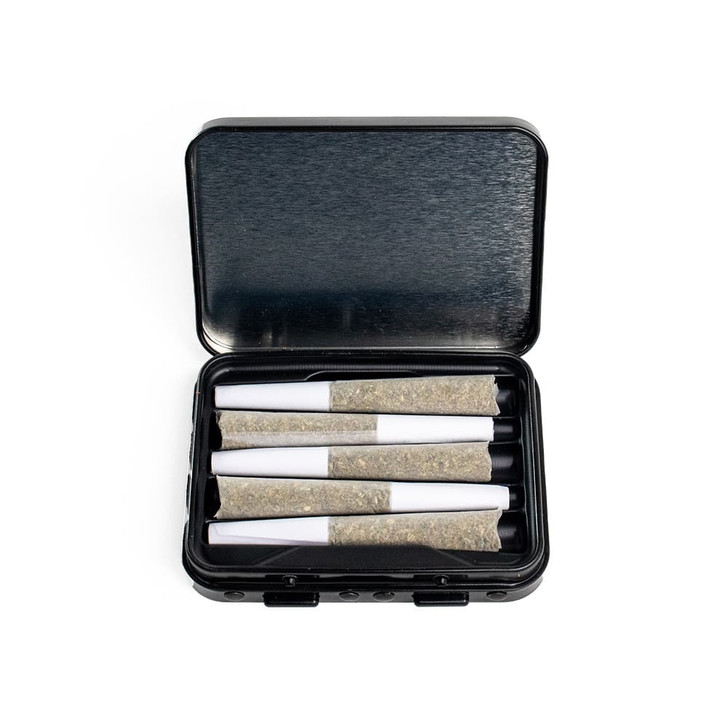 Small Pre-Roll Button Tin - Insert - Black - | Custom Cones USA