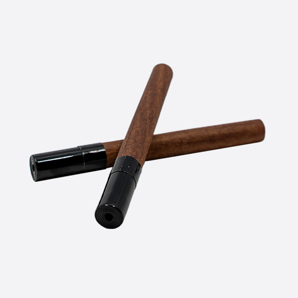 109mm Pre-Rolled Tube Tea Leaf Wrap Black Ceramic Tipped with Black ...