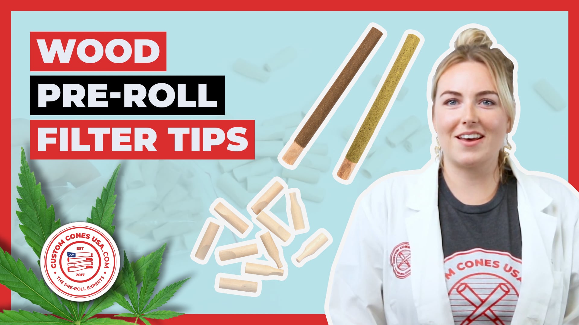 Wood Filter Tips for Pre-Rolls - Custom Cones USA