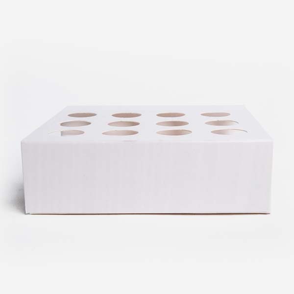 Unbranded Display Box - White - 12 Pack Insert For Tubes