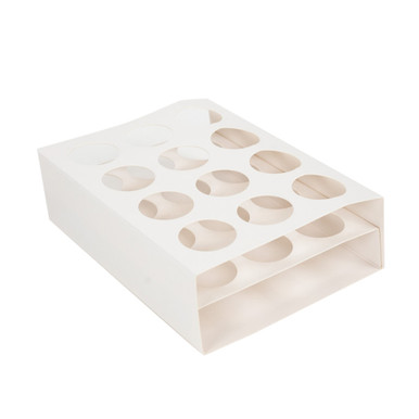 12 Pack Display Box Insert - Glass Tubes - White [115mm x 22mm INSERT ...