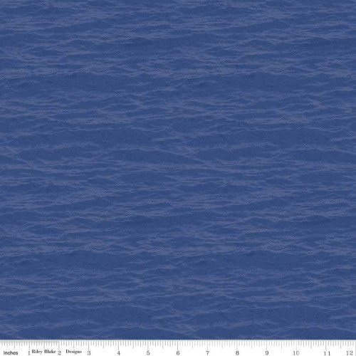 LAKE BLUE WATER DESIGN FABRIC - C8731 Lake Blue - Riley Blake Designs
