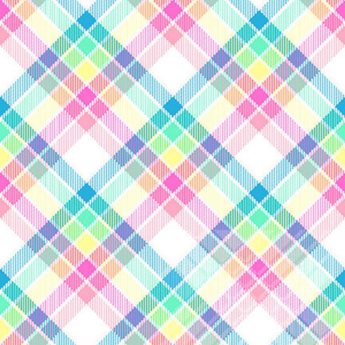 Pastel Multi-Color Plaid Fabric - 9762-1 - Bunny Tails - Henry Glass & Co.