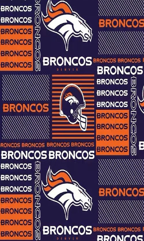 Denver Broncos Patchwork Licensed Fabric - 60" Wide - 6422-D - Fabric ...