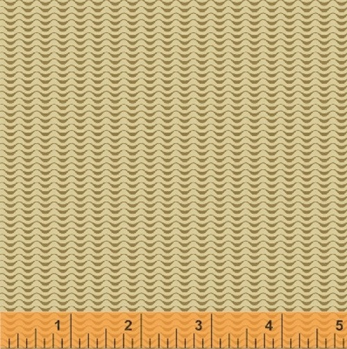 GOLD WAVY SCALLOPS ON TAN FABRIC - 36236-2 - First Ladies - Windham Fabrics
