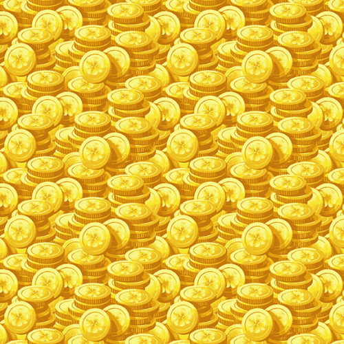 TOSSED GOLD COINS FABRIC - 9366-44 - Pot of Gold - Henry Glass & Co.