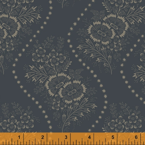 Navy Blue Namesake Floral Design Fabric - 52070-3 - Country Soiree ...
