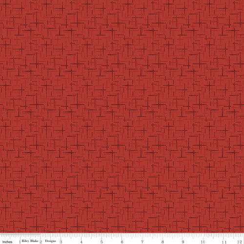 Tonal Red Fabric - C10361 Red - Seeds of Glory - Riley Blake Designs