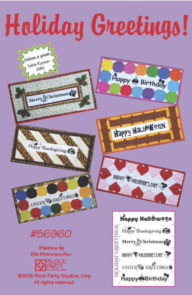 Holiday Greetings Pattern and Panel - 56960 - Block Party Studios