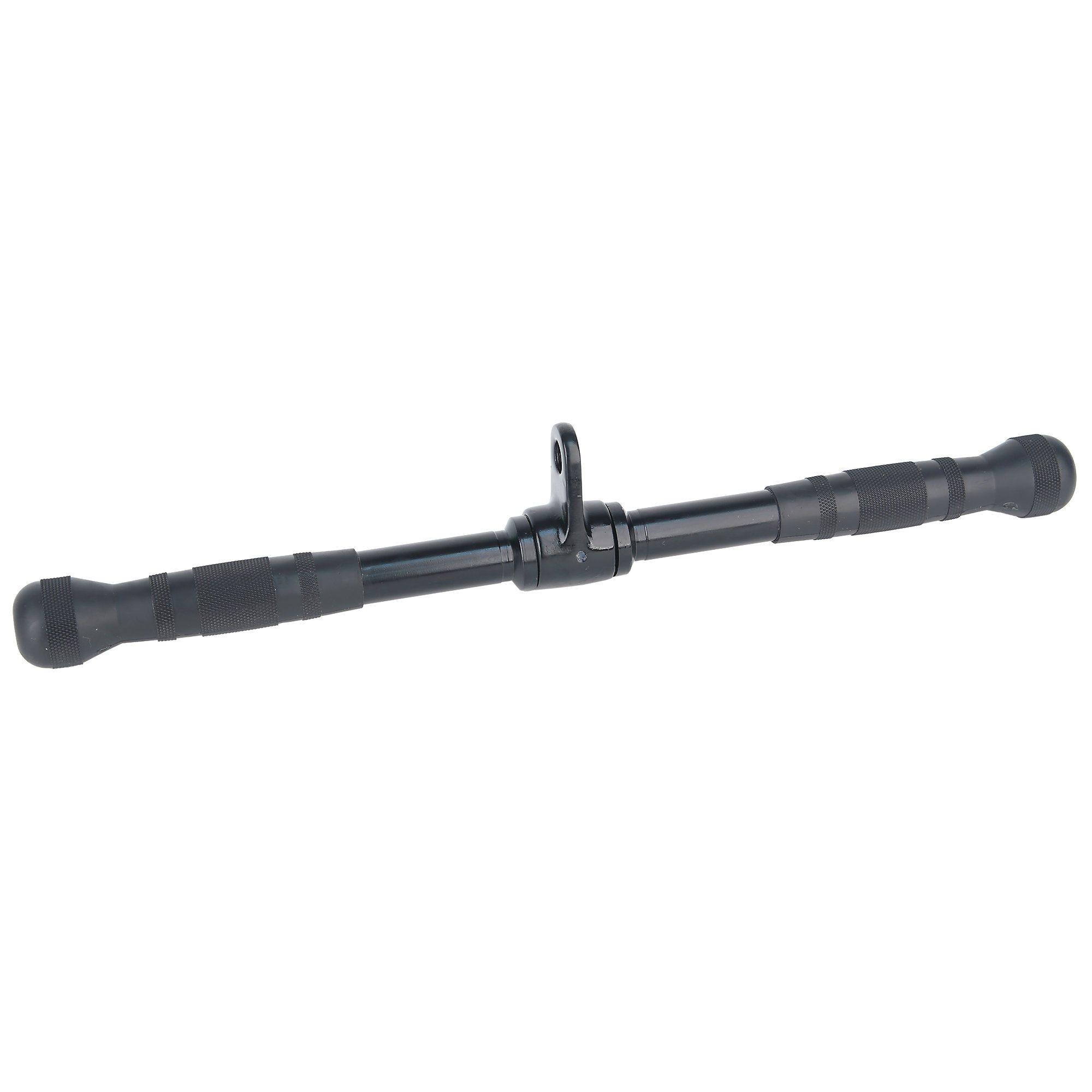 Straight Attachment Bar, Revolving Swivel and Rubber Grips, All Black ...