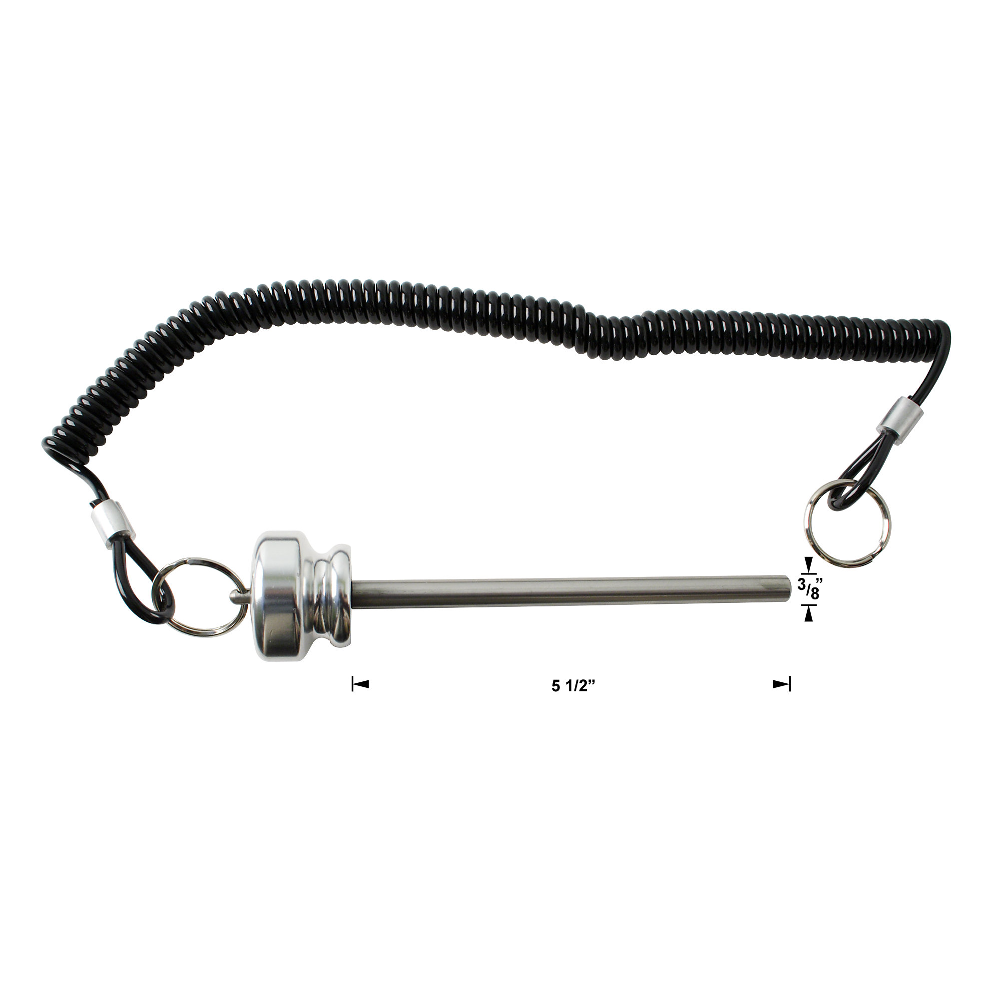 Magnetic Selector Pin with Keeper, 5 1/2" Length, 3/8" Diameter, P16018