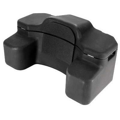 ATV Rear Black Storage Box and Back Rest by QuadBoss - 156601-EPS