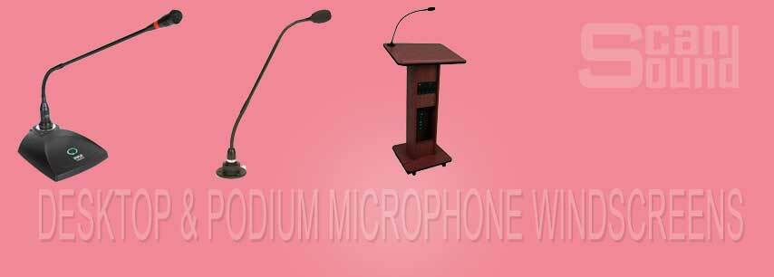 Desktop Microphone and Podium Microphone Windscreens