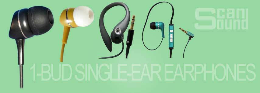1-BUD Single-Ear Stereo Earphones to Hear Sound in 1 Ear