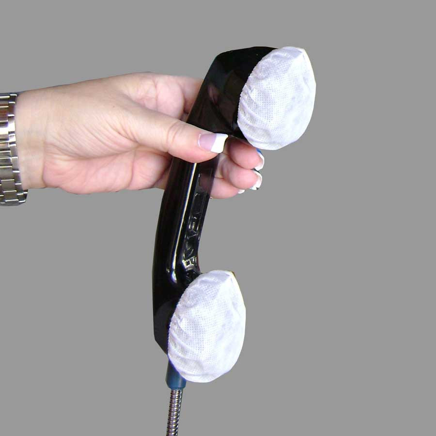 Small Sanitary Disposable Headphone Covers (White), Dispenser Box of 1000