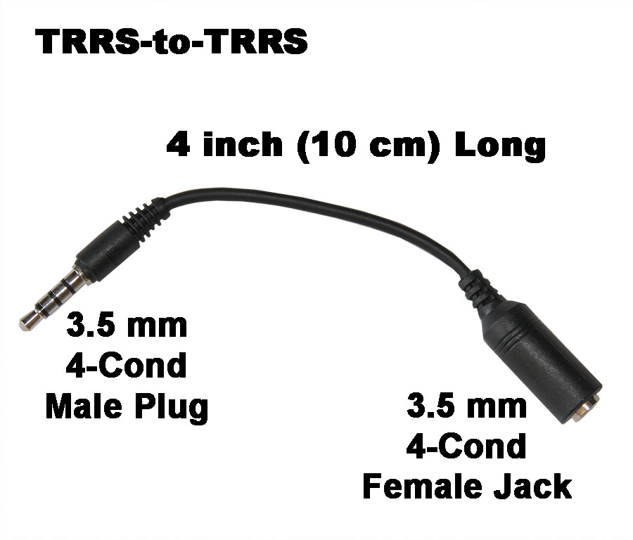 4-Conductor Adapters for use with TRRS Plugs