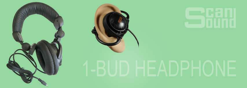 1-BUD Single-Ear Stereo Headphone Hear Stereo in 1 Ear