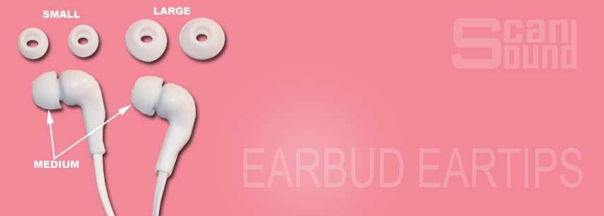 Replacement Earbud Eartips Multiple Sizes & Colors
