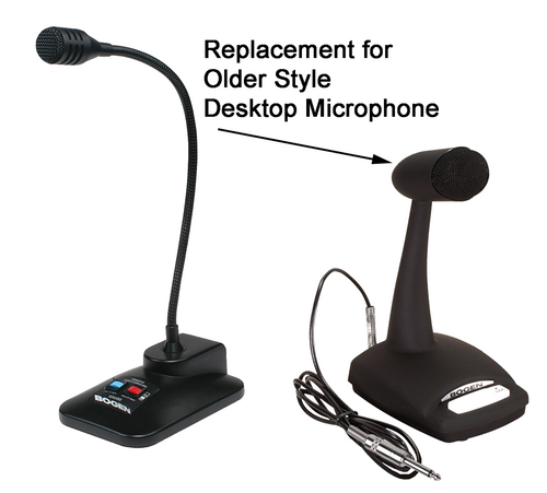 Desktop Style Gooseneck Microphone with Push-button talk switch