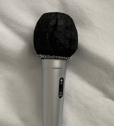 Sanitary Stretchable Hygienic Disposable Microphone Covers, BLACK
