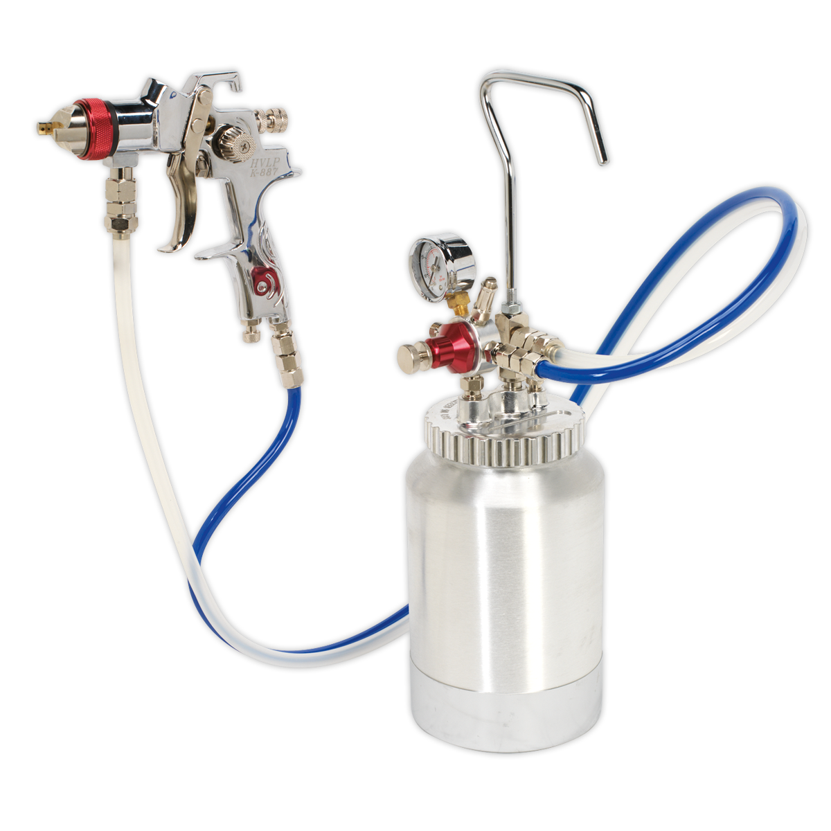 HVLP Pressure Pot System with Spray Gun & Hoses 1.7mm Set-Up (HVLP-79/P)