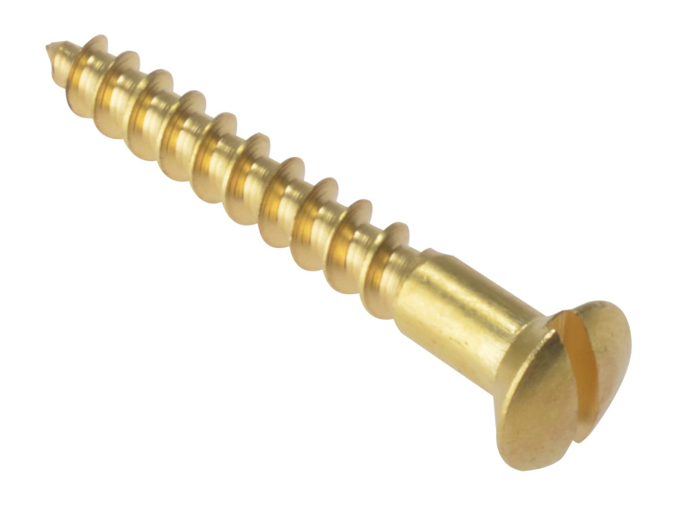 Wood Screw - Raised Head - Solid Brass - Box (200) - 6 x 3/4"