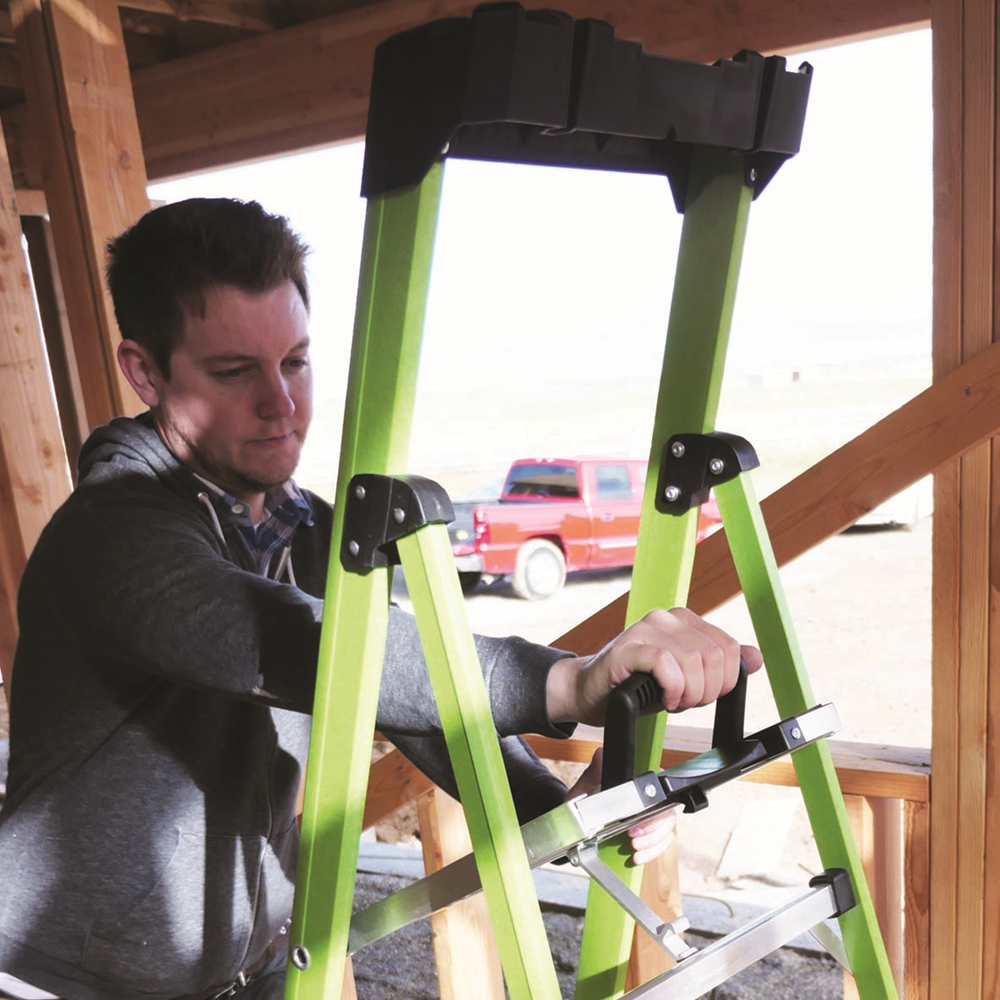 TB Davies 3 Tread Mighty Lite Hi-Viz GRP Fibreglass Step Ladder