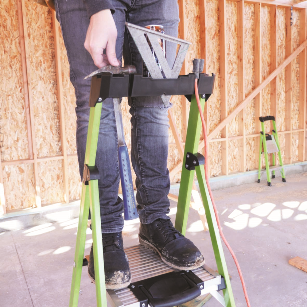 TB Davies 3 Tread Mighty Lite Hi-Viz GRP Fibreglass Step Ladder