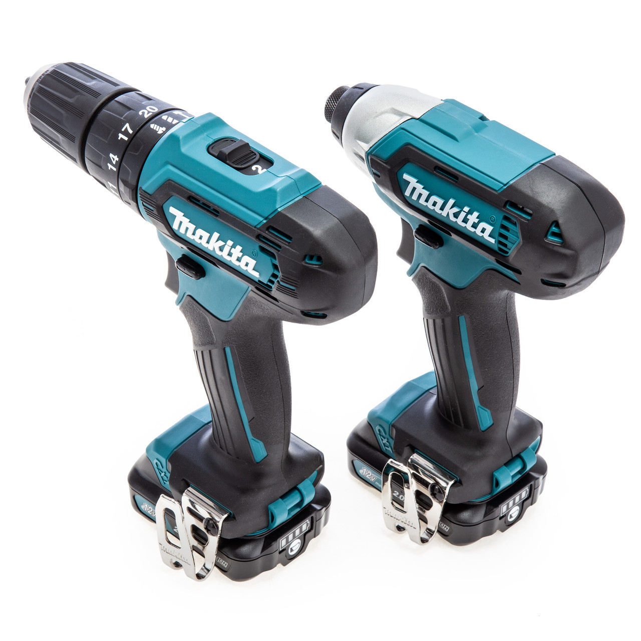 Makita CLX228AJ 12Vmax CXT Combi Drill & Impact Driver Twin Pack (2 x 2 ...