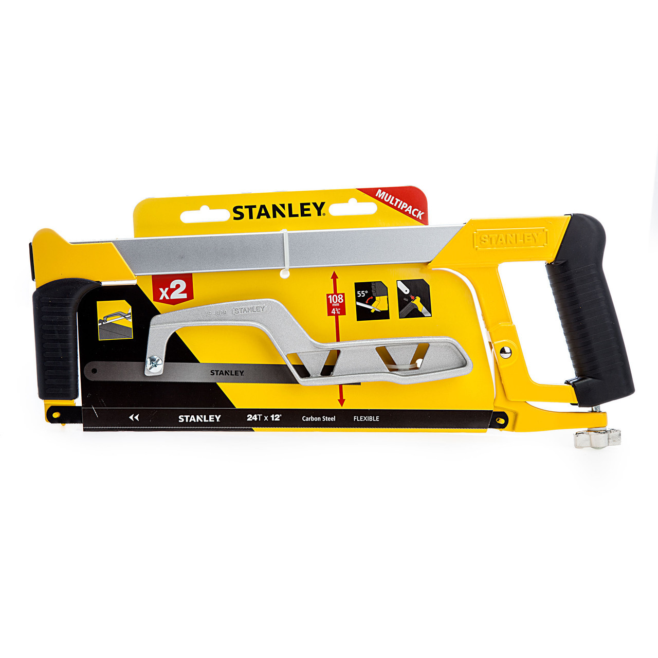 Stanley STHT0-20036 Heavy Duty Hacksaw Twin Pack 300mm (12")
