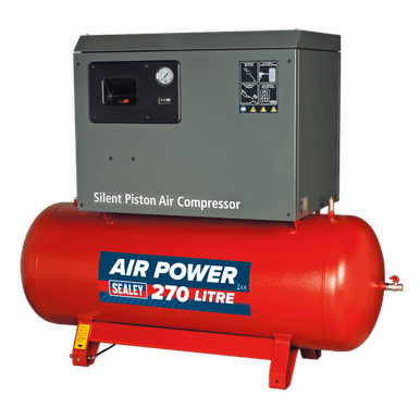 Air Compressor 270L Belt Drive 5.5hp 3ph 2-Stage with Cast Cylinders ...