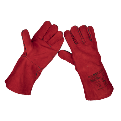 Leather Welding Gauntlets Lined Pair (SSP141)