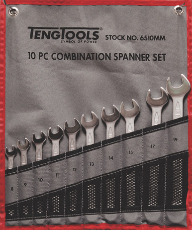 Teng Tools Spanner Set Combination Metric 10pcs