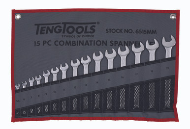 Teng Tools Spanner Set Combination Metric 15pcs